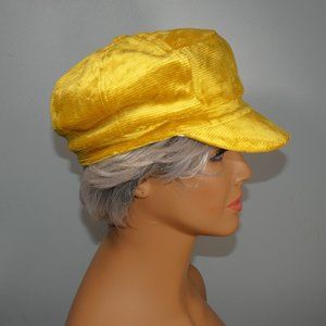 Accessories | Stylish Fashionable Fall Yellow Colored Corduroy Newsboy ...